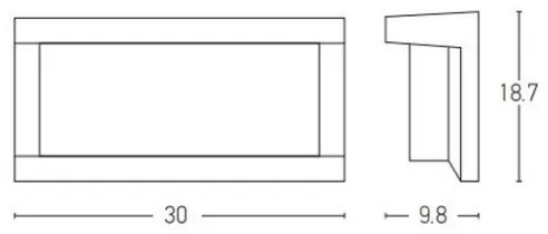 Zambelis E128 - Venkovní nástěnné svítidlo 1xE27/18W/230V IP54 antracit