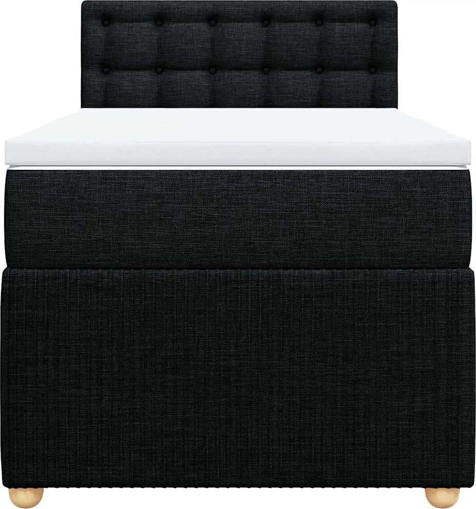 Box spring postel s matrací černá 80 x 200 cm textil 3287299
