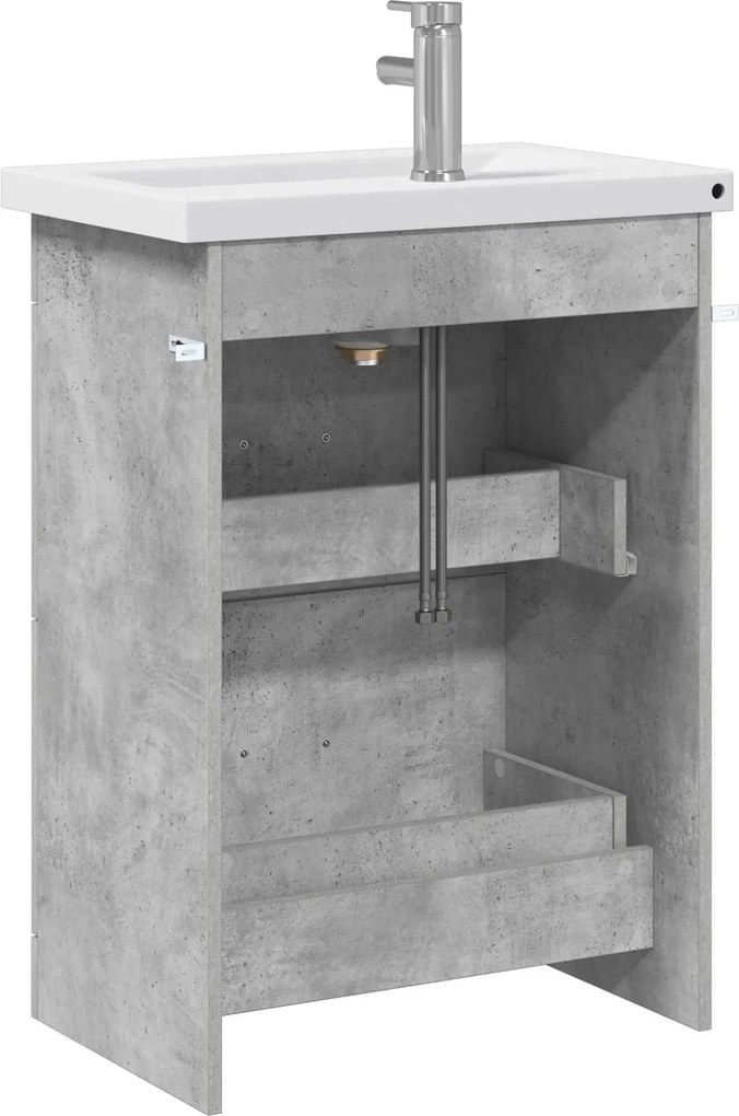 Sada koupelnového nábytku Betonově šedá 61 x 40 x 84,5 cm 3404369