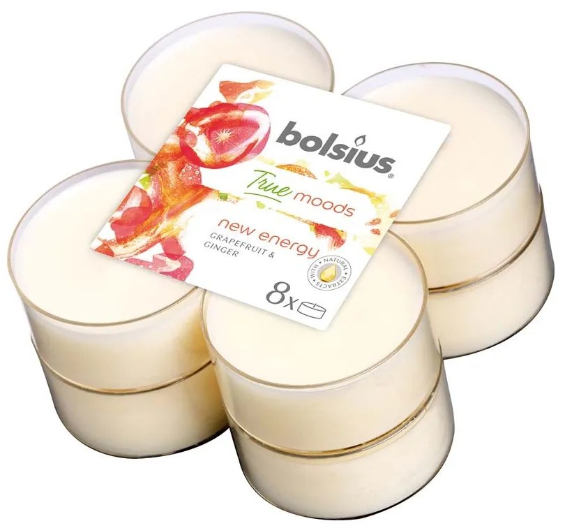 Bolsius Aromatic 2.0 Čajové Maxi 8ks New energy, vonné svíčky