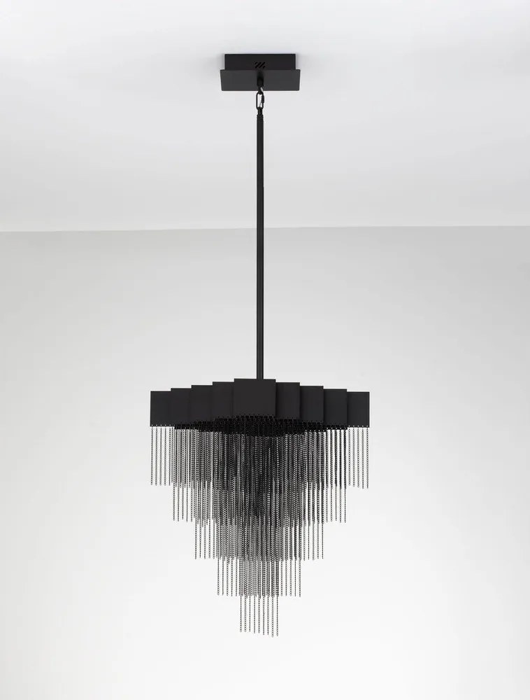 Matně černé ocelové LED stmívatelné závěsné svítidlo Revια – Nova Luce