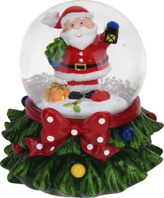Vánoční koule se sněhovým efektem Santa Claus 6,5 cm