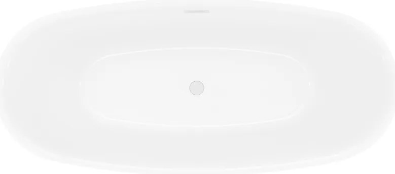 Mexen Luvo Slim volně stojící vana 170 x 75 cm, bílá, bílý přepad - 52801707500-20