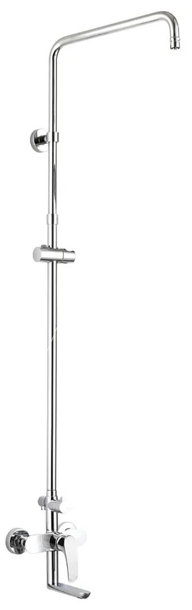 Mereo Mereo, Nástěnná baterie Eve 150mm s otoč. ramínkem a tyčí pro ruční a talířovou sprchu, bez příslušenství, CBE60101SE