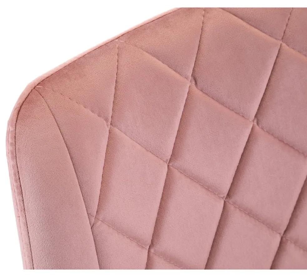 Čalouněná designová židle Justina růžová