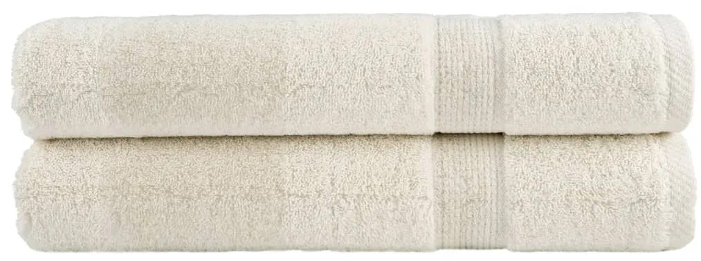 Premium ručníky SOLUND 2 ks krémové 80 x 200 cm 600 g/m² 137482