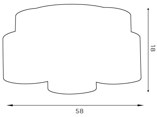 Lustr přisazený ARDEN 5xE27/60W/230V černá/bílá
