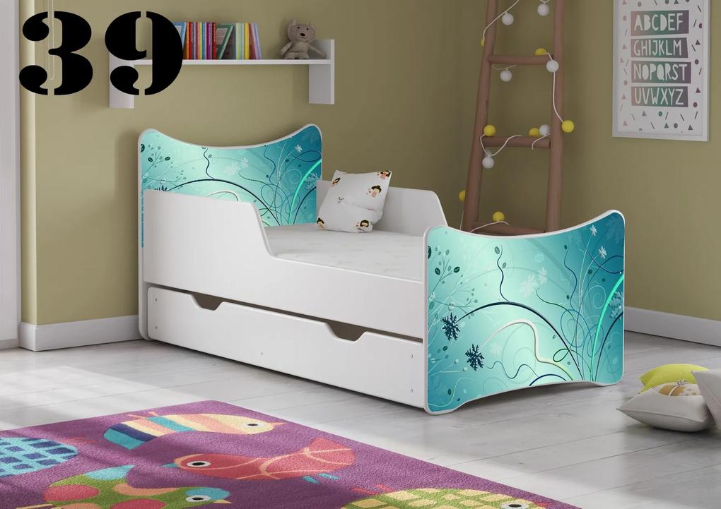 Plastiko Dětská postel se šuplíky Květiny - 39 - 180x90