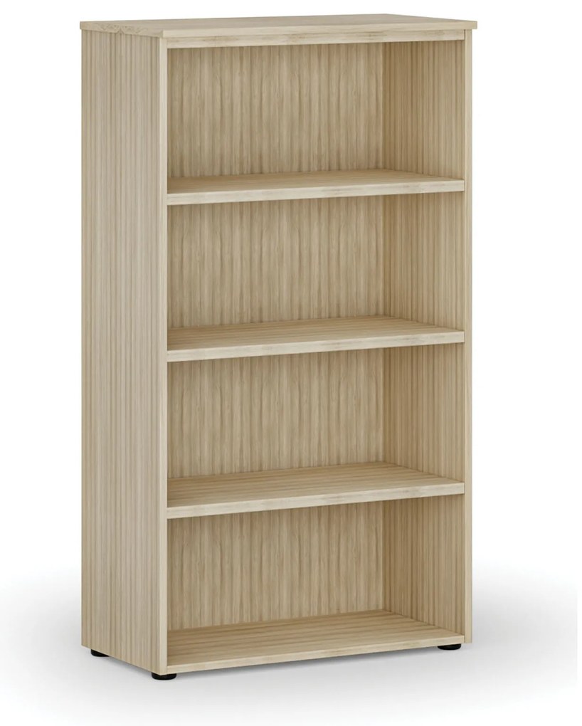 Kancelářský regál PRIMO WOOD, 800 x 420 x 1434 mm, dub přírodní