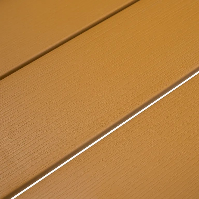 Zahradní set, bílá ocel/dub/světle šedá, PELOR