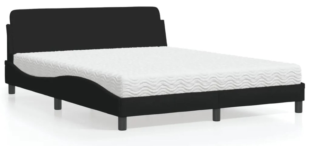 Postel s matrací Dover černá 160 x 200 cm textil 3208426