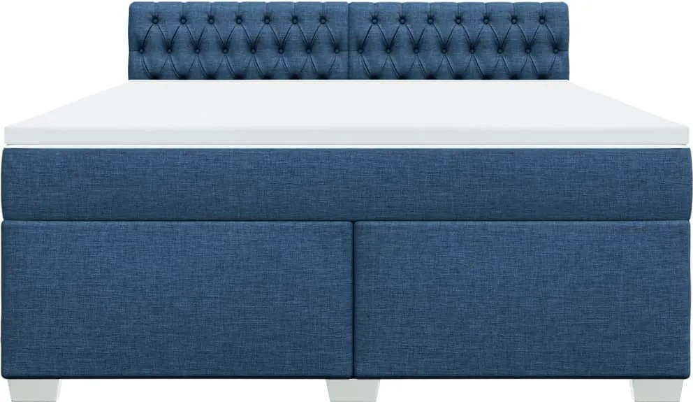 Box spring postel s matrací modrá 180x200 cm textil 3288280