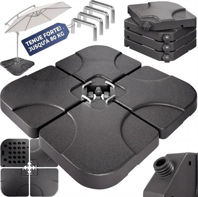 Desky pro Stojan na slunečník sada 4 ks 105x105x7cm