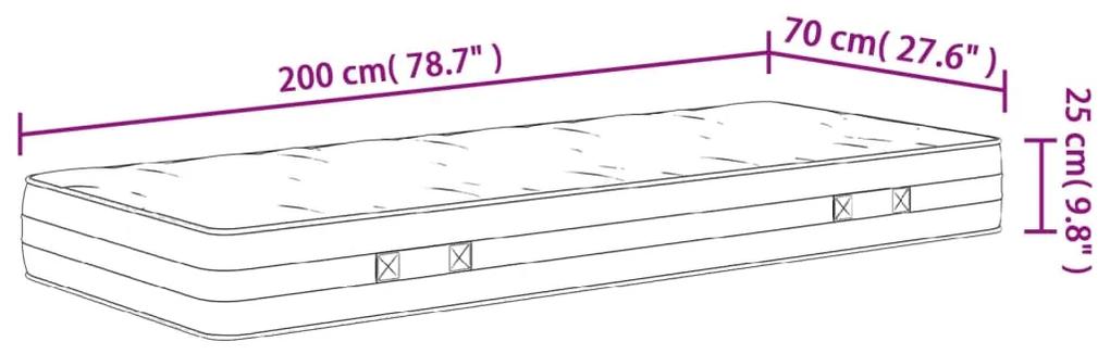 Taštičková pružinová matrace středně tvrdá 70 x 200 cm,  372857