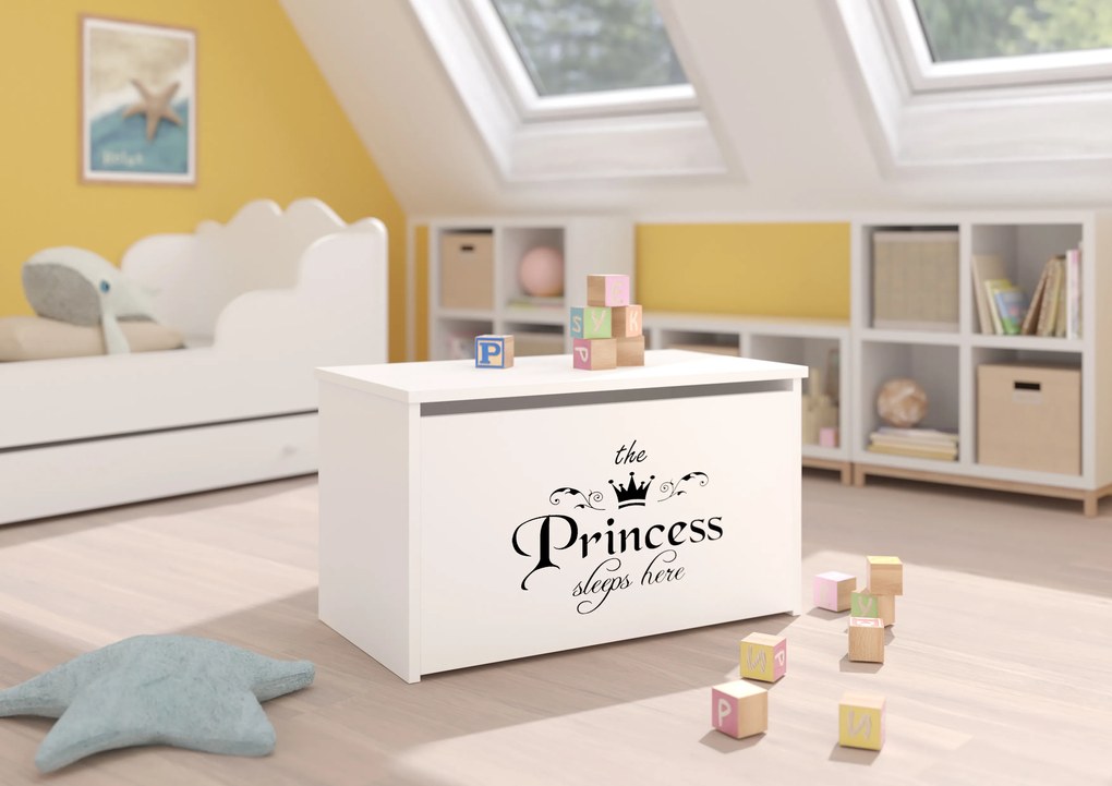 ADRK Furniture Truhla na hračky DARIA TB-Dar-W-PRI-B-n-O046