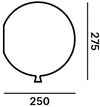 Brokis Memory PC881, nástěnný svítící balonek z hnědého matného skla, bílý spínač 1x15W E27, prům. 25cm