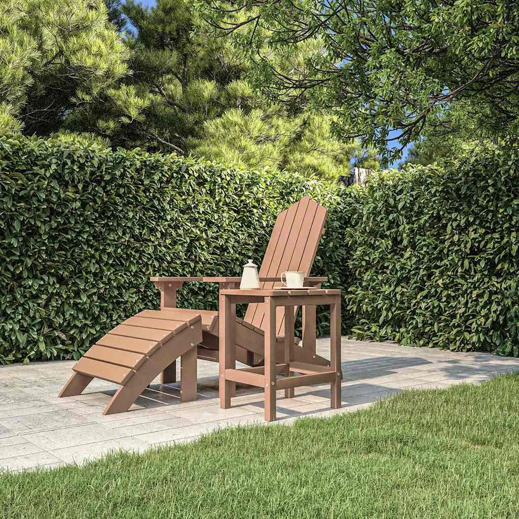 Zahradní stolek Adirondack hnědý 38 x 38 x 46 cm HDPE 318643