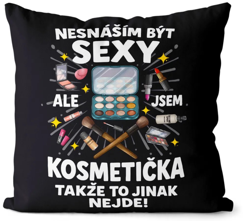 Polštář Sexy kosmetička (Velikost: 55 x 55 cm)