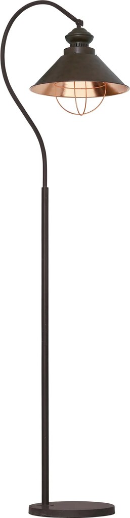 Nowodvorski 5061 LOFT chocolate - Stojací industriální lampa v hnědo měděné barvě, 1 x E27, 179cm