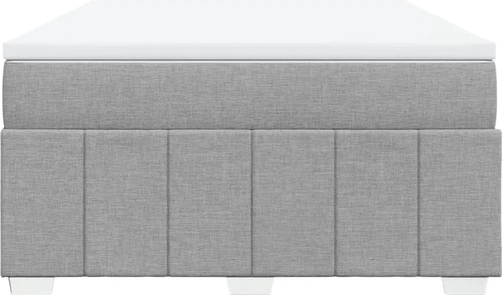 Box spring postel s matrací světle šedá 160 x 200 cm textil 3285484