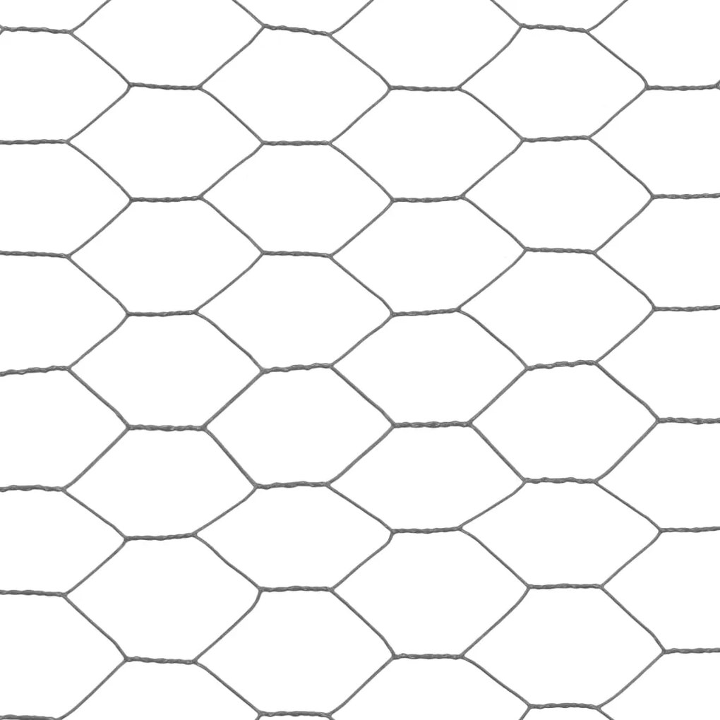 Pletivo ke kurníku ocel PVC vrstva 25 x 0,5 m šedé 143274