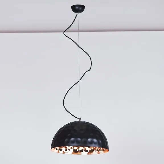 Designový lustr Jim černá/měděná