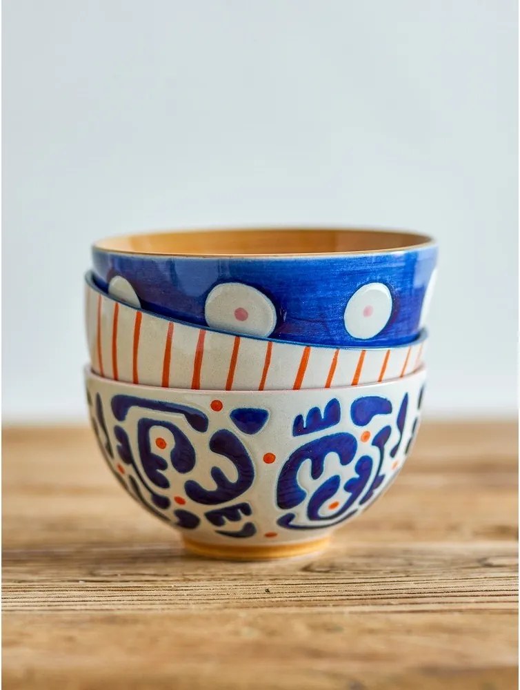 Polévkové misky v sadě 3 ks z kameniny 550 ml Eviaya – Bloomingville