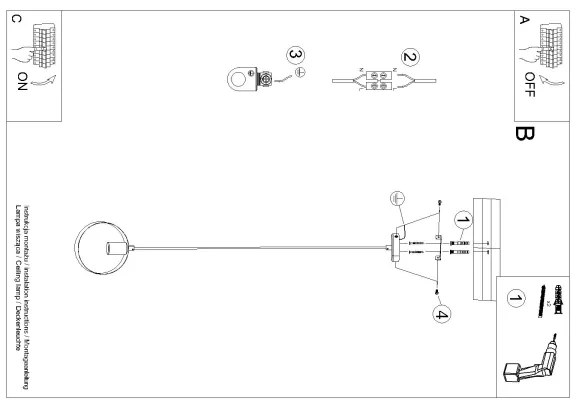 Sollux SL.1137 - Lustr na lanku TITRAN 1xE27/60W/230V bílá