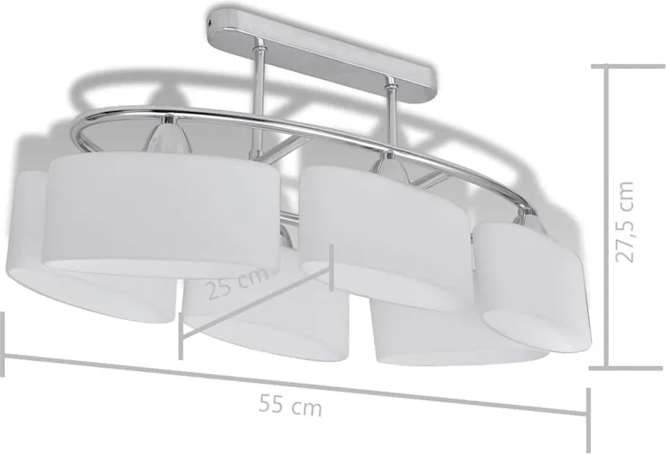 Stropní svítidlo s oválnými skleněnými stínidly 2 ks E14 278760