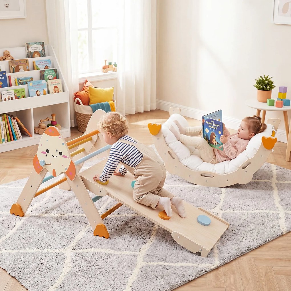 Costway Skládací Montessori prolézačka 8 v 1, vícebarevná