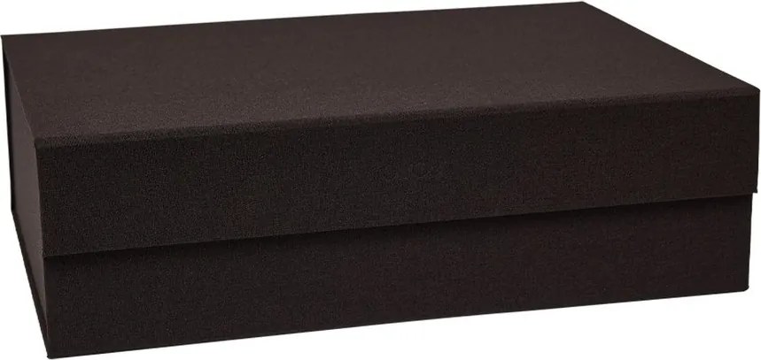 Tmavě hnědý kartonový úložný box s víkem 45x33x15 cm Hako – OYOY Living Design