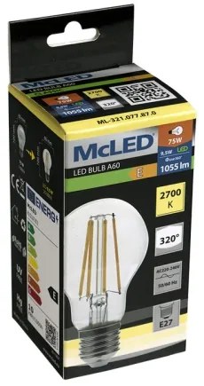 LED žárovka E27 McLED 9,5W (75W) teplá bílá (2700K) ML-321.077.87.0