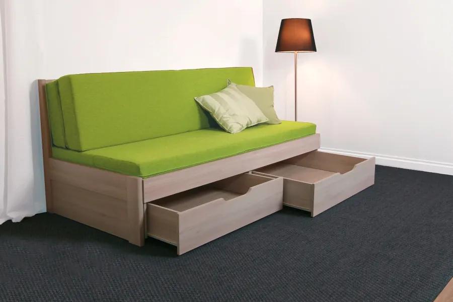 BMB Rozkládací postel TANDEM Klasik barevné provedení: Imitace dřeva, provedení: rovné rohy, Varianta: bez područek