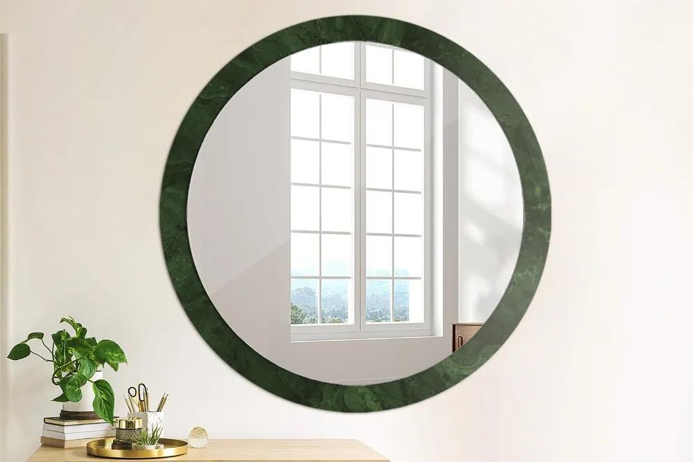 Kulaté dekorativní zrcadlo na zeď Zelený mramor fi 100 cm