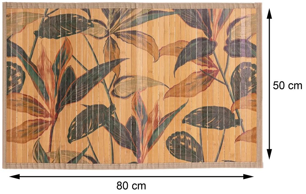 Předložka do koupelny Palawan, 50x80 cm, vícebarevná