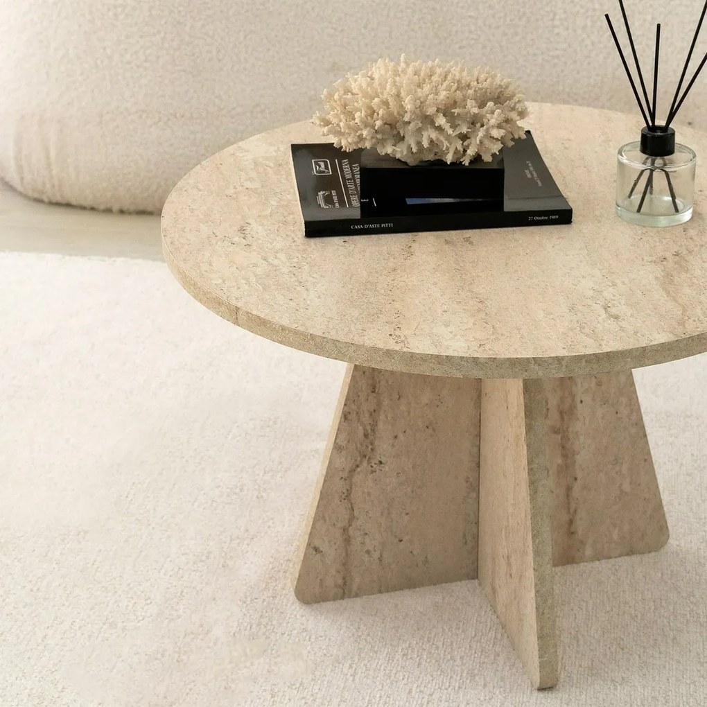 Konferenční stolek Mushroom Travertine