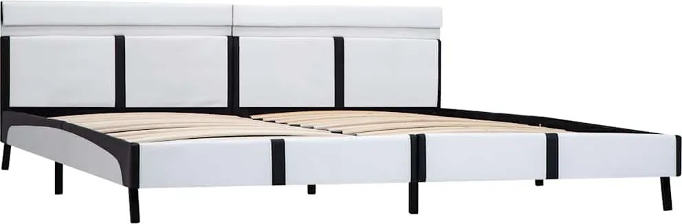 Rám postele s LED světlem bílý umělá kůže 180 x 200 cm 280301