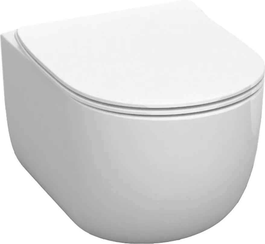 Kerasan Kerasan, FLO závěsná WC mísa, Rimless, 37x54 cm, bílá, 311101