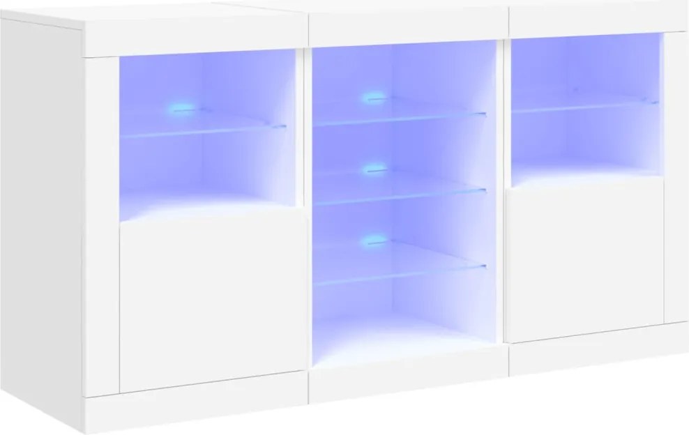 Příborník s LED osvětlením bílý 123 x 37 x 67 cm 3209079