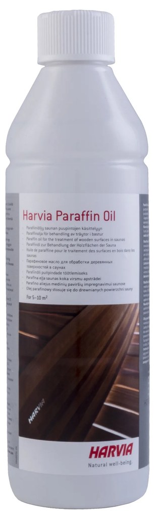 Harvia parafínový olej do sauny 500 ml – ochrana dřeva a lavic