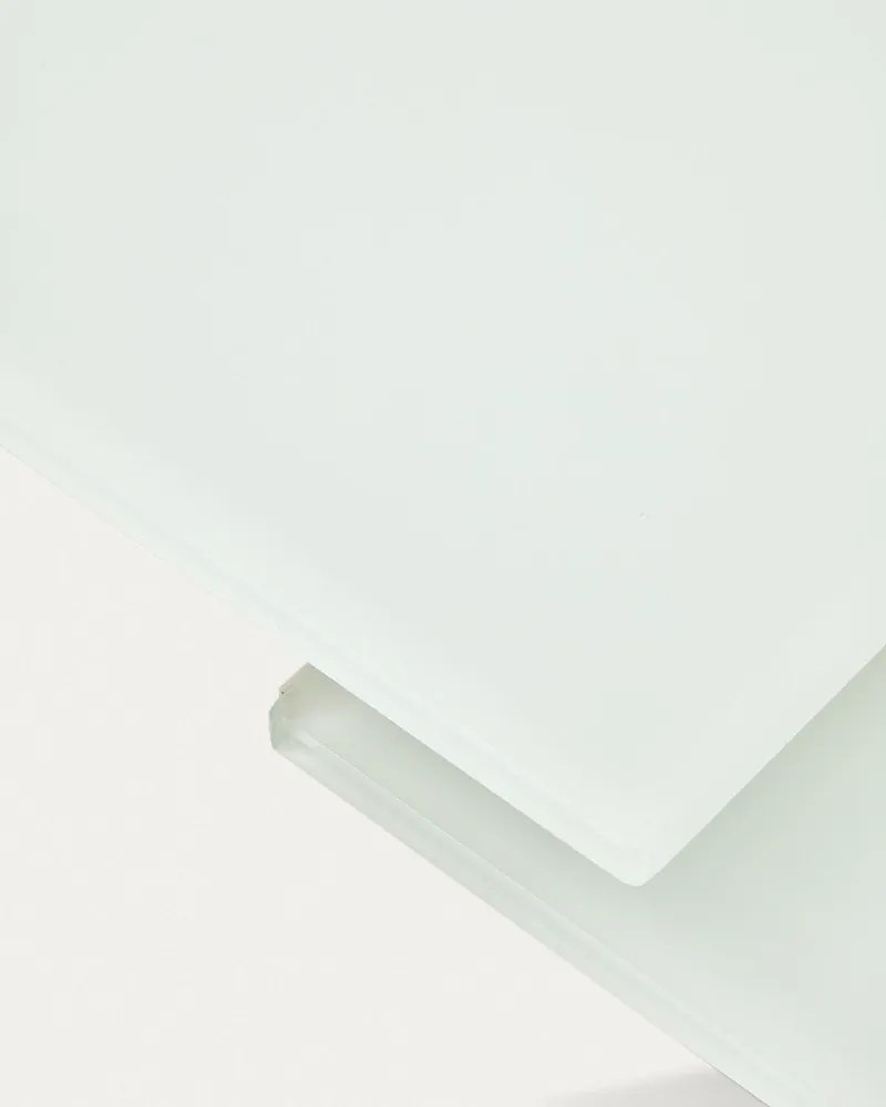 Rozkládací jídelní stůl s přídavnou deskou se skleněnou deskou 90x160 cm Atminda – Kave Home