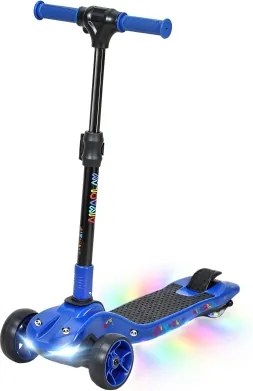 AIYAPLAY elektrická koloběžka pro děti od 6 let, skládací, 3 kola, start bez pohybu, maximální rychlost 8 km/h, 64 x 29 x 83 cm, modrá