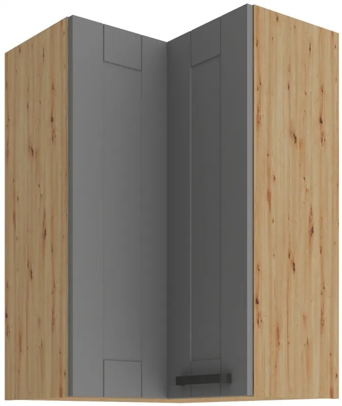 Kuchyňská skříňka LUNA 60x60 GN-90 2F (90°) korpus: dub artisan, barva dvířek: šedá DUST