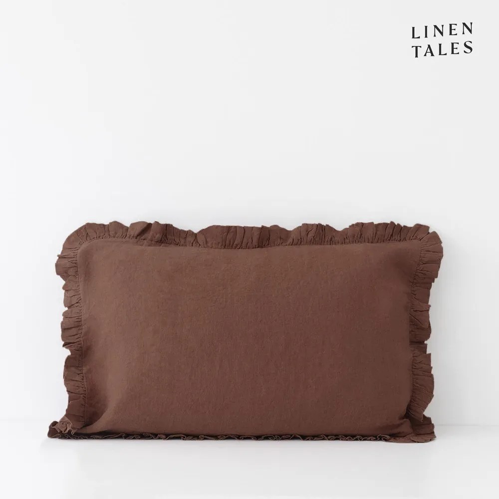 Lněný povlak na polštář 50x60 cm Chocolate – Linen Tales