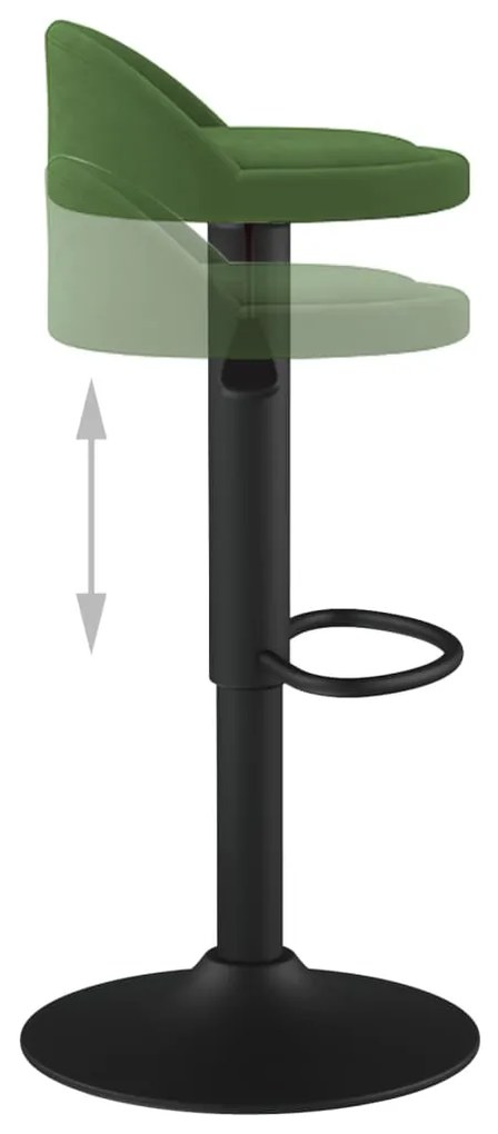 vidaXL Marketos Barová stolička tmavě zelená samet