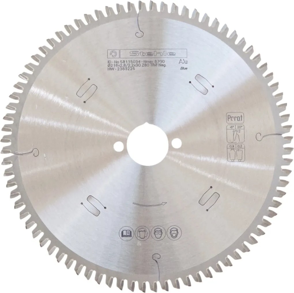 Stehle | Pilový kotouč na hliník ø216/30 mm Z80 TFZ/TCG -6° negativ