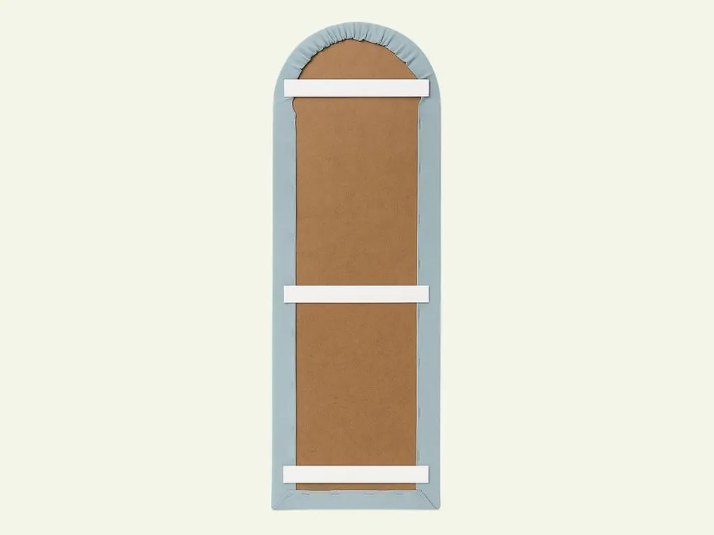 Zaoblený čalouněný panel za zeď VELVET Zvolte barvu: Světle šedá, Zvolte rozměr: 30x80 cm, Uchycení na zeď: Bez uchycení (možnost použití lepidla)