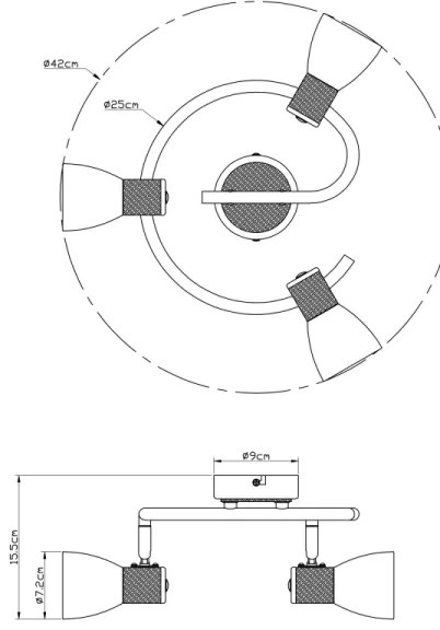 Globo 54352-3 - Bodové svítidlo GYLFI 3xE14/40W/230V