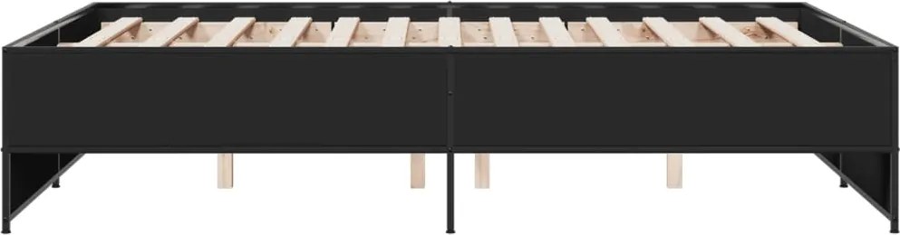 Rám postele černý 120 x 200 cm kompozitní dřevo a kov 3279892