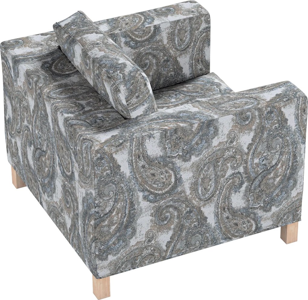 Potah na křesko IKEA Karlanda, krátký barva vícebarevná látka pletený vzor, vzorované